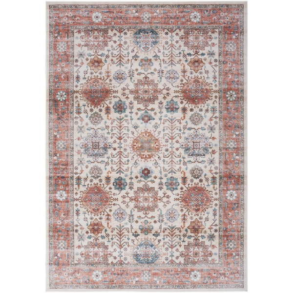 Fulton Red Floral Medallion Area Rug, 7x10 | Kirklands Home