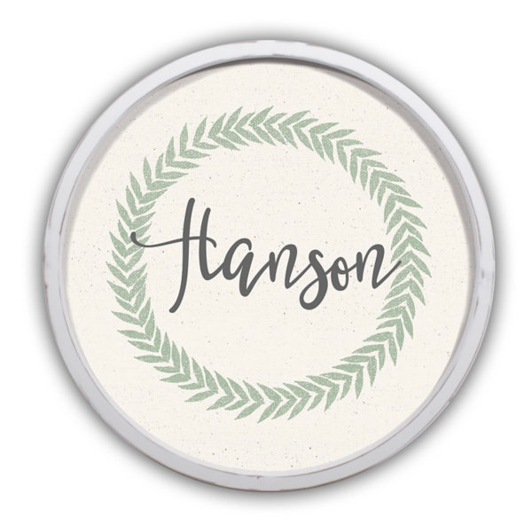 Personalized Speckled Wreath White Frame Plaque Kirklands Home