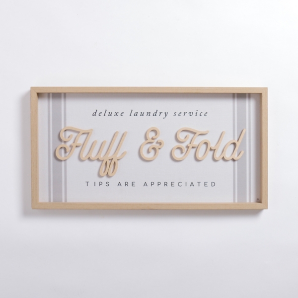 Kirklands Fluff and Fold Wood Wall Plaque | Hamilton Place