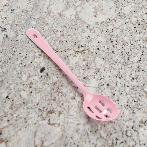 Pink Enamel Stainless Steel Slotted Spoon | Kirklands Home
