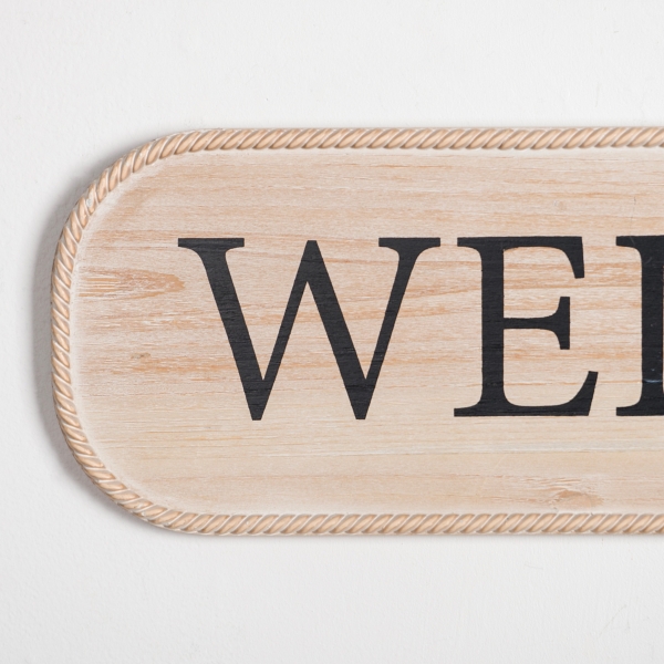 Kirklands Welcome Twisted Edge Wood Wall Plaque | Hamilton Place