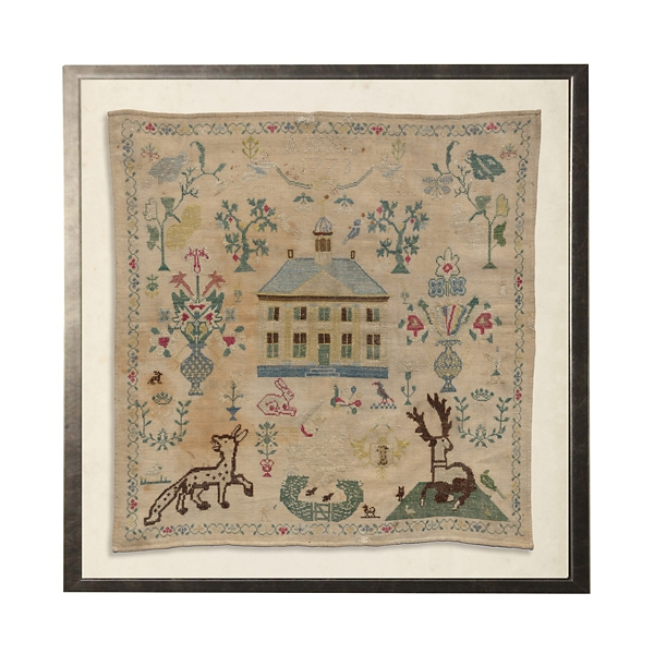 Antique Folk Sampler Framed Wall Art | Kirklands Home