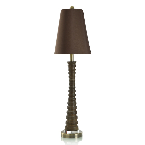 Brown Slim Fluted Buffet Lamp Kirklands Home