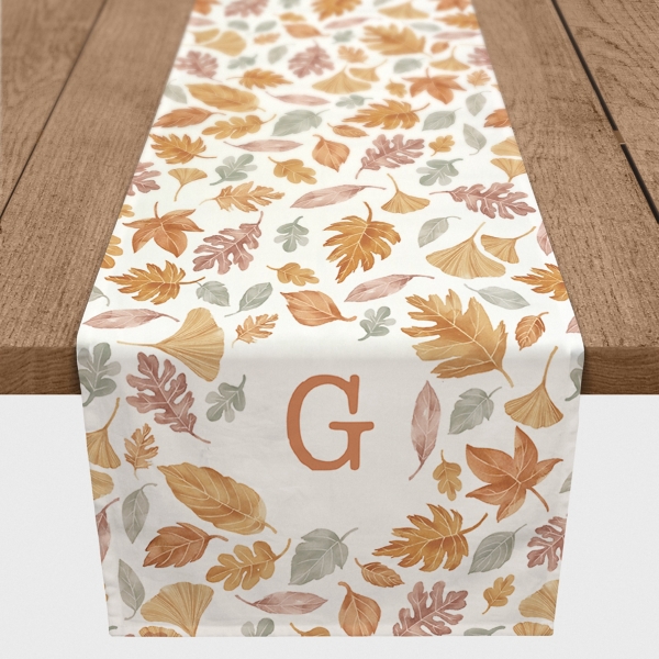 Kirklands Personalized Leaves Monogram Table Runner, 90 in. | Hamilton ...