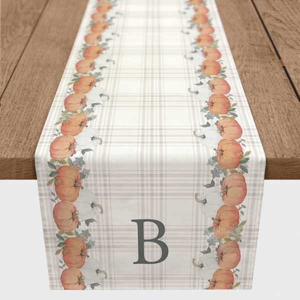 Personalized Plaid Monogram Table Runner, 72 in. | Kirklands Home