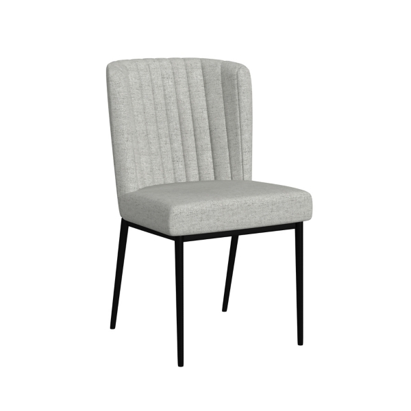 Kirklands Light Gray Channel Back Dining Chairs, Set of 2 | Hamilton Place