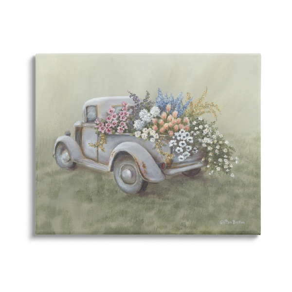 Farmhouse Flower Buggy Canvas Art Print, 24x30 in. | Kirklands Home
