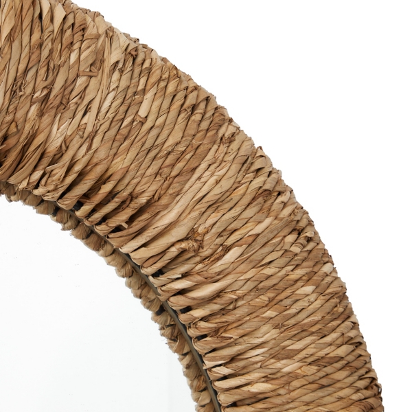 Kirklands Natural Rattan Round Woven Frame Wall Mirror at Hamilton ...