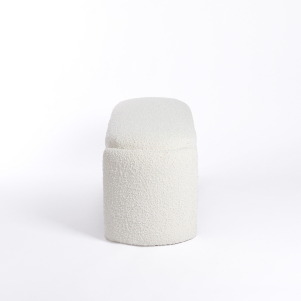 Kirklands Ivory Boucle Storage Bench | Hamilton Place