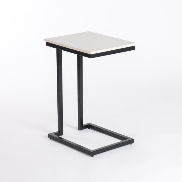 Kirklands Marble Modern Black Metal C-Table at Hamilton Place in ...