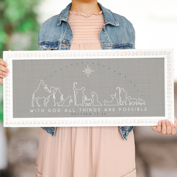 Kirklands Gray Nativity Scene Wall Plaque | Hamilton Place