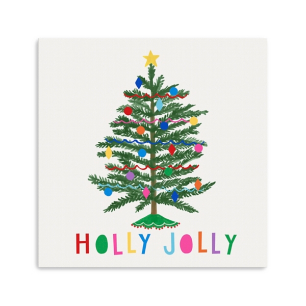 Holly Jolly Christmas Tree Canvas Art Print | Kirklands Home