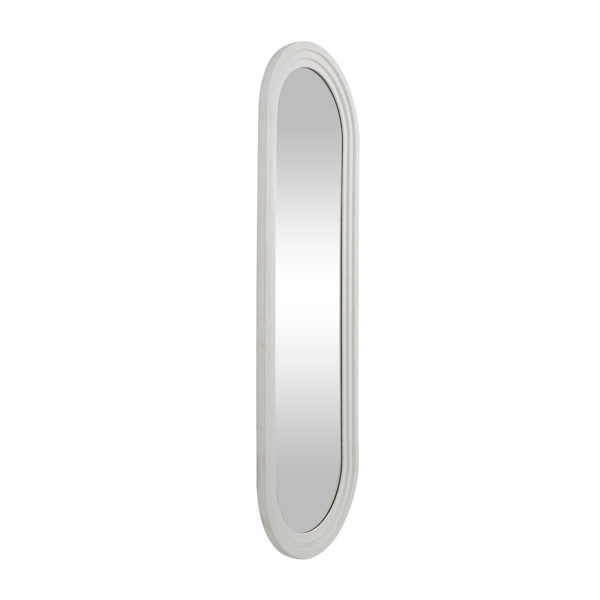 Kirklands White Layered Frame Oblong Wall Mirror at Hamilton Place in ...