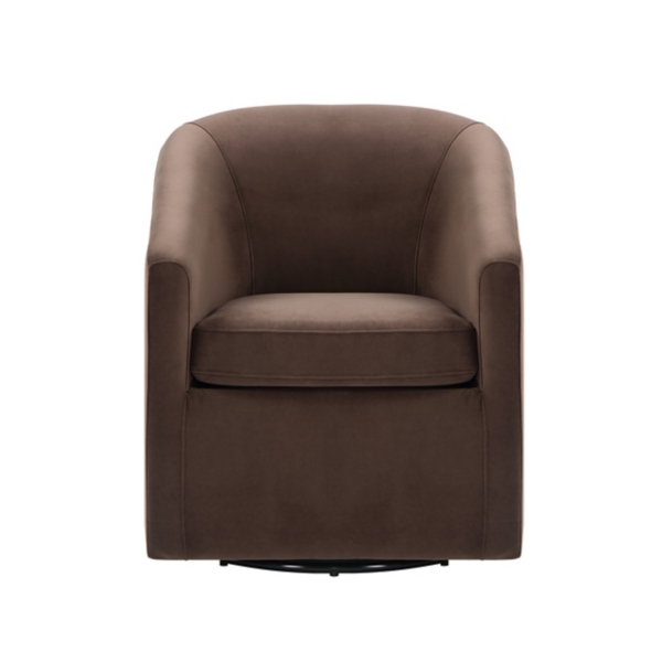 Kirklands Coco Velvet Swivel Barrel Accent Chair | Hamilton Place