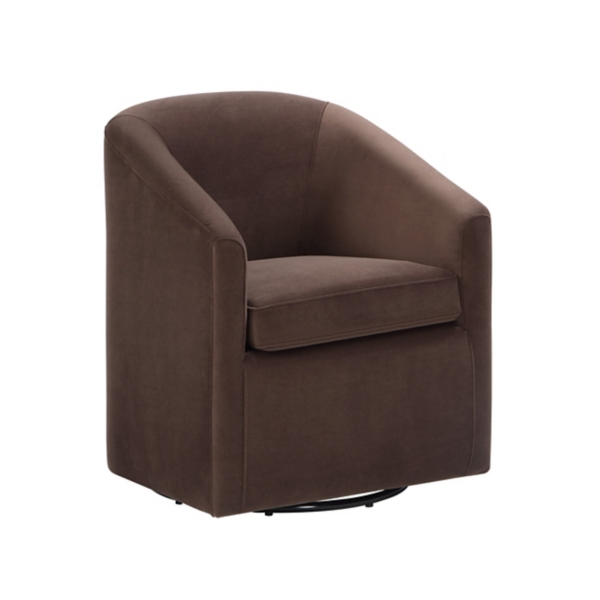 Kirklands Coco Velvet Swivel Barrel Accent Chair | Hamilton Place