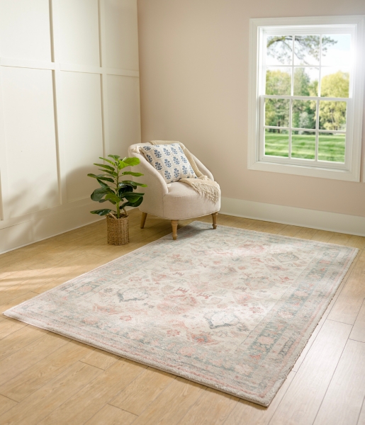 Kirklands Kira Traditional Washable Area Rug 5x8 Hamilton Place