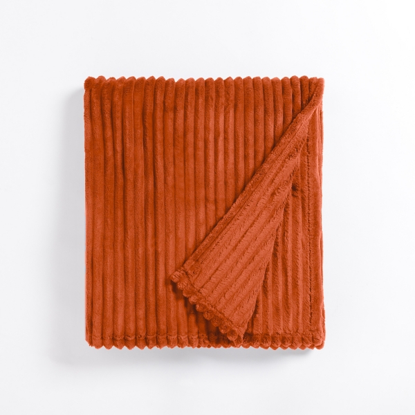 Kirklands Spice Velvet Corduroy Throw | Hamilton Place