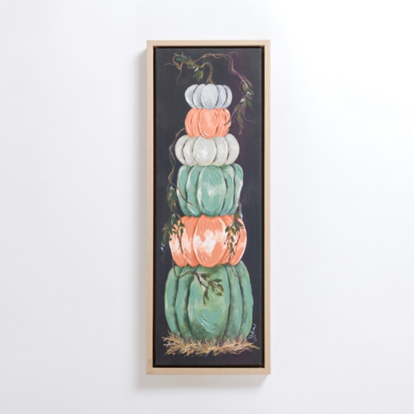 Tall Pumpkin Stack Framed Canvas Art Print | Kirklands Home
