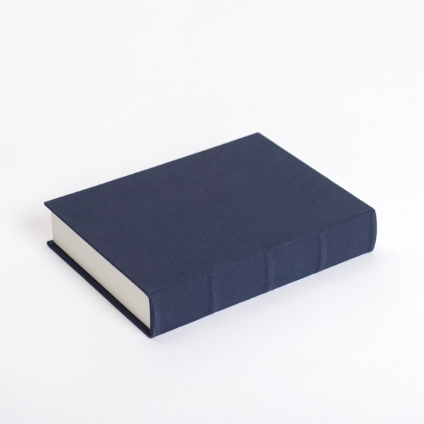 Large Navy Blue Linen Book Box | Kirklands Home