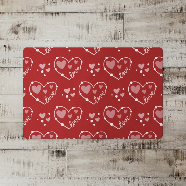 Kirklands Red Love Hearts Floor Mat | Hamilton Place