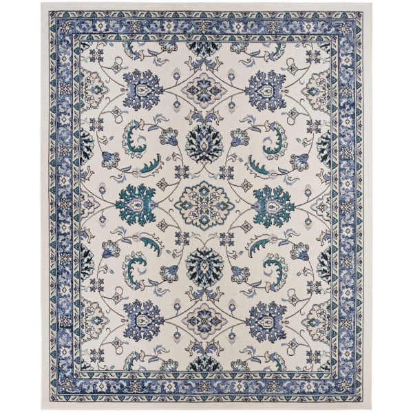 Blue Vintage Medallion Indoor/Outdoor Rug, 8x10 | Kirklands Home