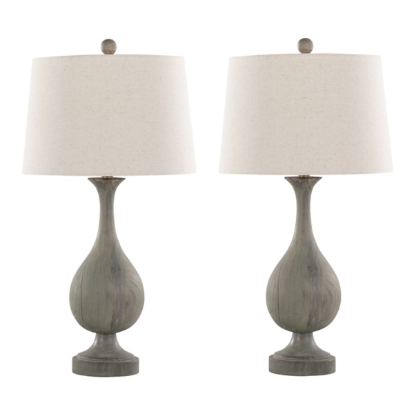 Kirklands Distressed Cream Table Lamps, Set of 2 | Hamilton Place