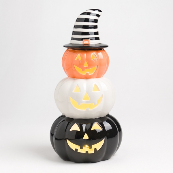 Kirklands LED Stacked Jack O Lantern Figurine | Hamilton Place