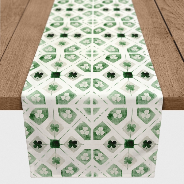 Geometric Shamrock Table Runner, 90 in. | Kirklands Home