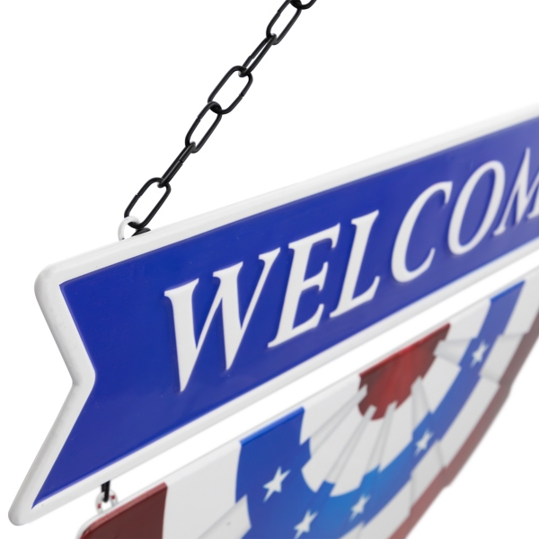Kirklands Welcome Patriotic Bunting Wall Plaque | Hamilton Place