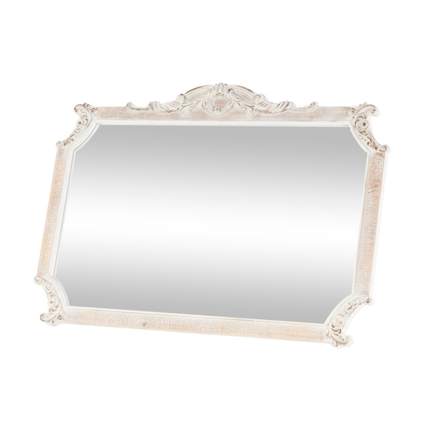 Kirklands Cream Curved Corners Scroll Wall Mirror | Hamilton Place