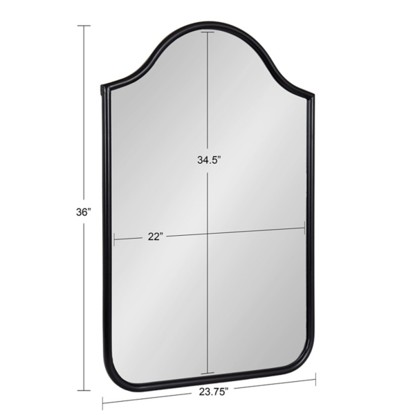 Kirklands Black Scalloped Arch Fellows Wall Mirror | Hamilton Place