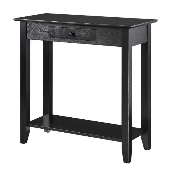 Slim Black Single Drawer Console Table | Kirklands Home