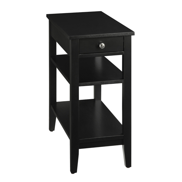 Black Double Shelf Wood Accent Table | Kirklands Home
