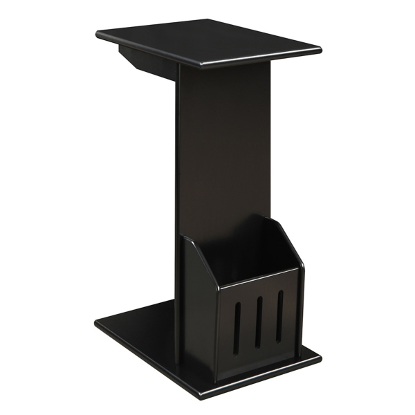 Black Accent Table with Magazine Holder | Kirklands Home