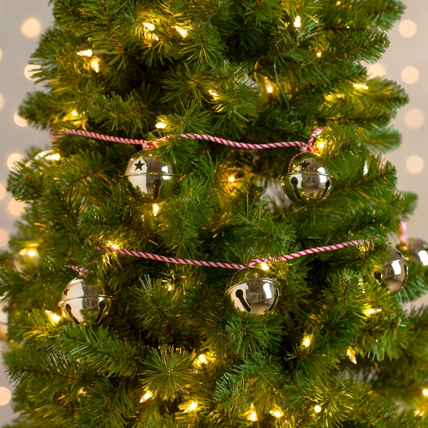 Kirklands Gold Bell Peppermint Tree Garland | Hamilton Place