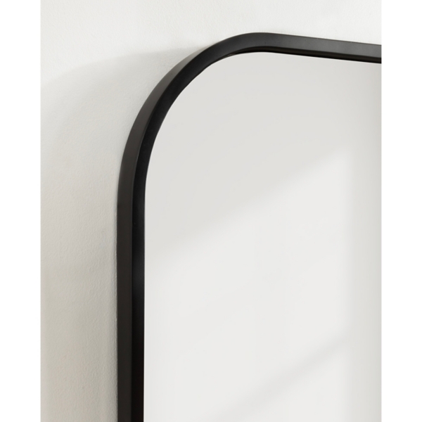 Kirklands Satin Black Wide Arch Wall Mirror | Hamilton Place