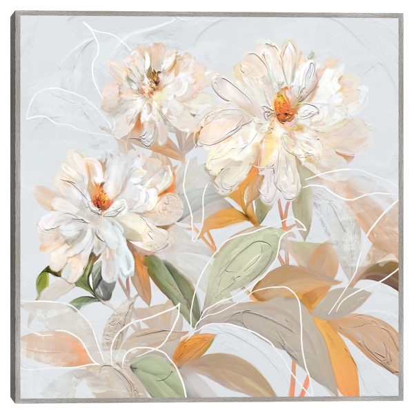 Peony Cluster Framed Canvas Art Print | Kirklands Home