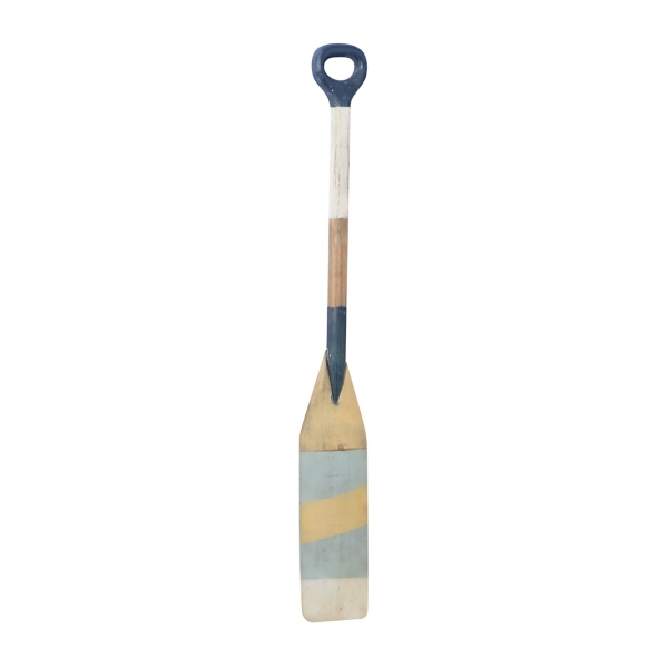 Kirklands Blue Striped Wood Canoe Oar Wall Plaque | Hamilton Place
