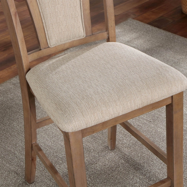 Kirklands Natural Wood Padded Seat Dining Chairs, Set of 2 | Hamilton Place