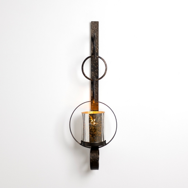 Antique Bronze Metal and Glass Wall Sconce Kirklands Home
