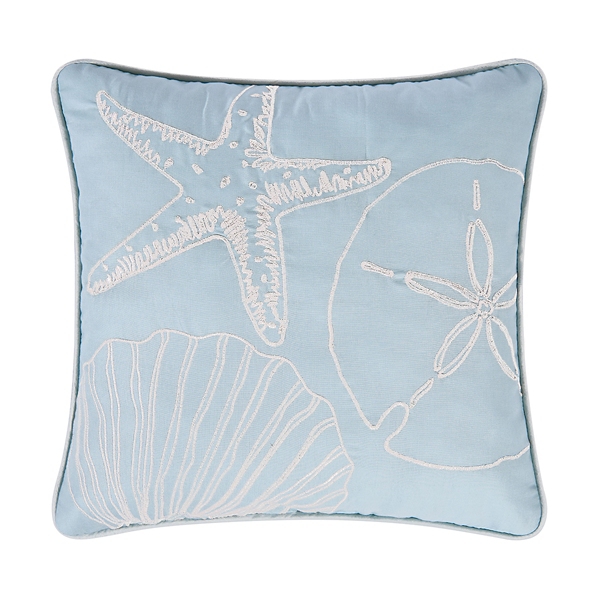 Kirklands Blue Seashell Collage Pillow | Hamilton Place
