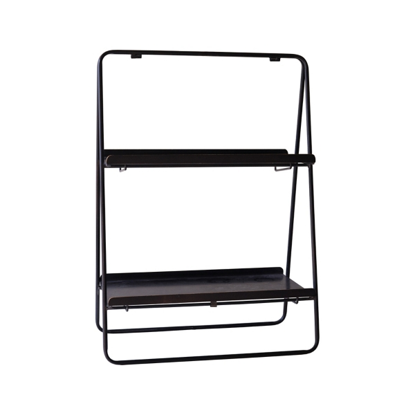 Black Metal 2-Tier Folding Display Rack | Kirklands Home