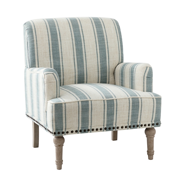 Navy striped accent chair store
