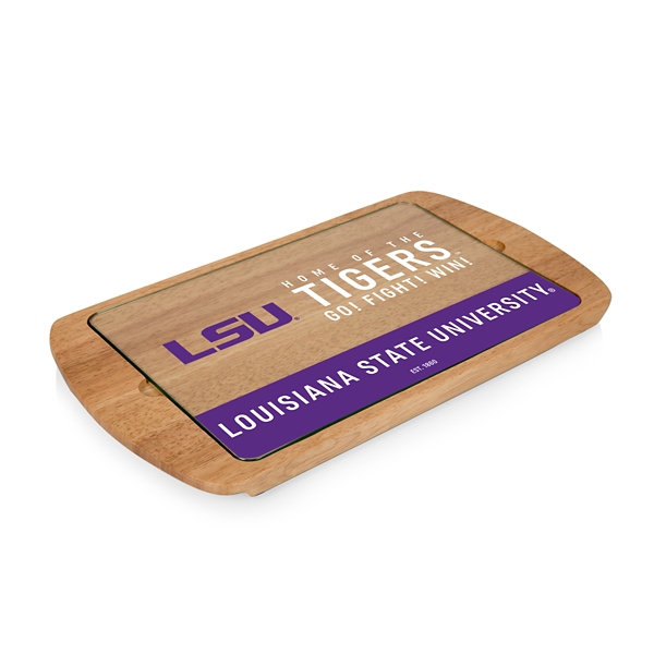 LSU Tigers Wood and Glass Serving Board | Kirklands Home