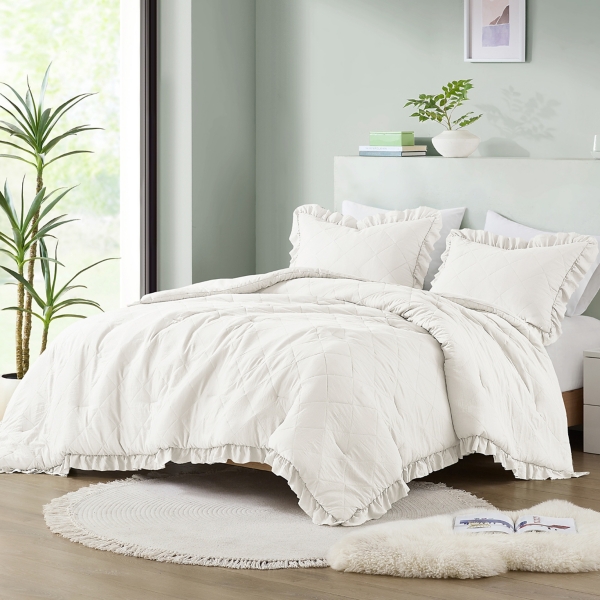 Ivory Ruffle Kingcalifornia King Comforter Set Kirklands Home