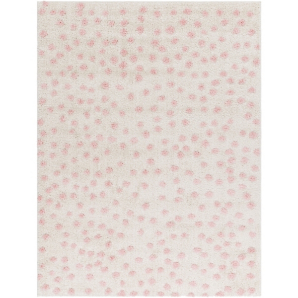 Plush Pink Dotted Area Rug, 5x7 | Kirklands Home