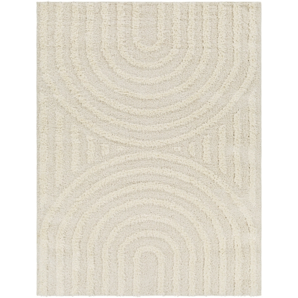 Cream Modern Curve Area Rug, 5x7 | Kirklands Home