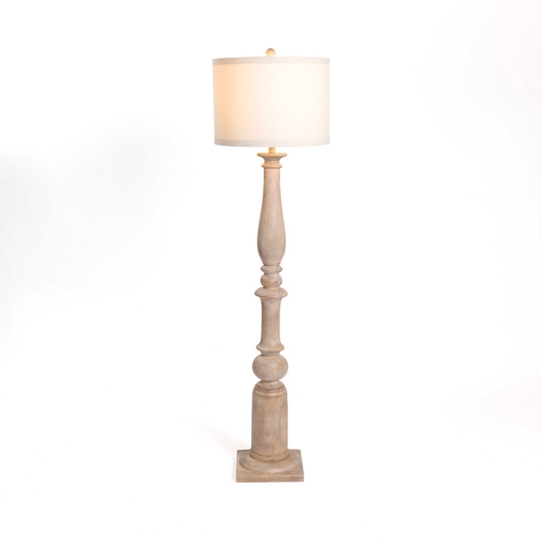 Natural Spindle Charlotte Floor Lamp | Kirklands Home