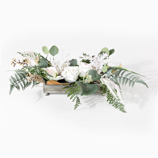 White Rose Fern Plant Arrangement | Kirklands Home
