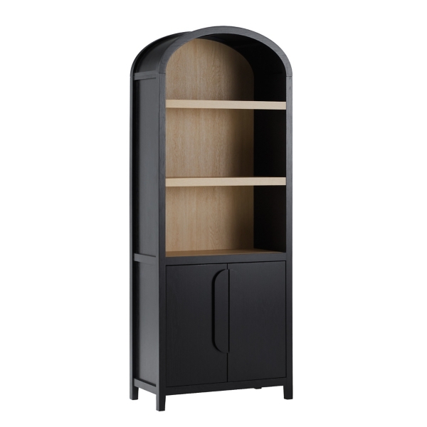 Black Arched Modern Chantelle Bookcase | Kirklands Home